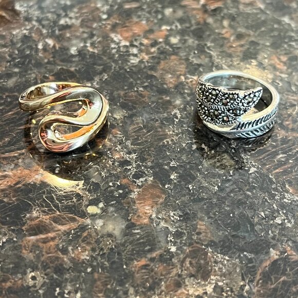 Jewelry | Two Size Seven Rings One Gold And One Silver | Poshmark